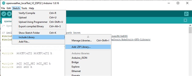 Arduino E Paper Rver Level Altert