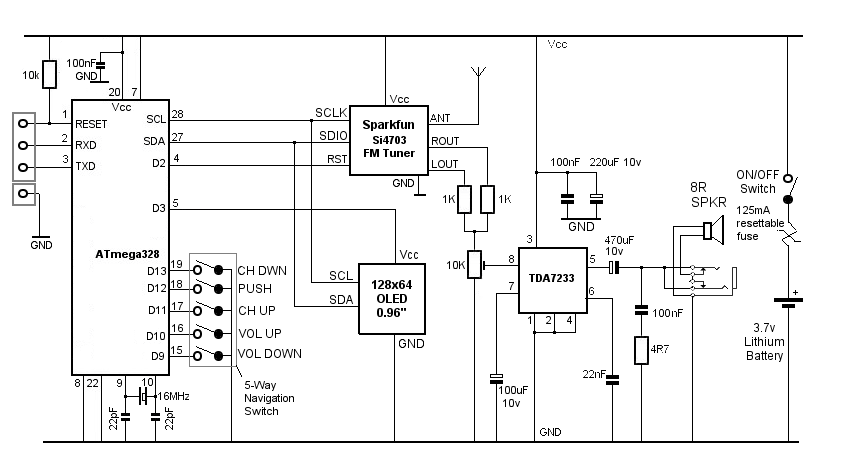Arduino - Si4703 Pocket FM Radio