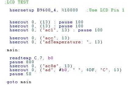 PICAXE ® Temperature